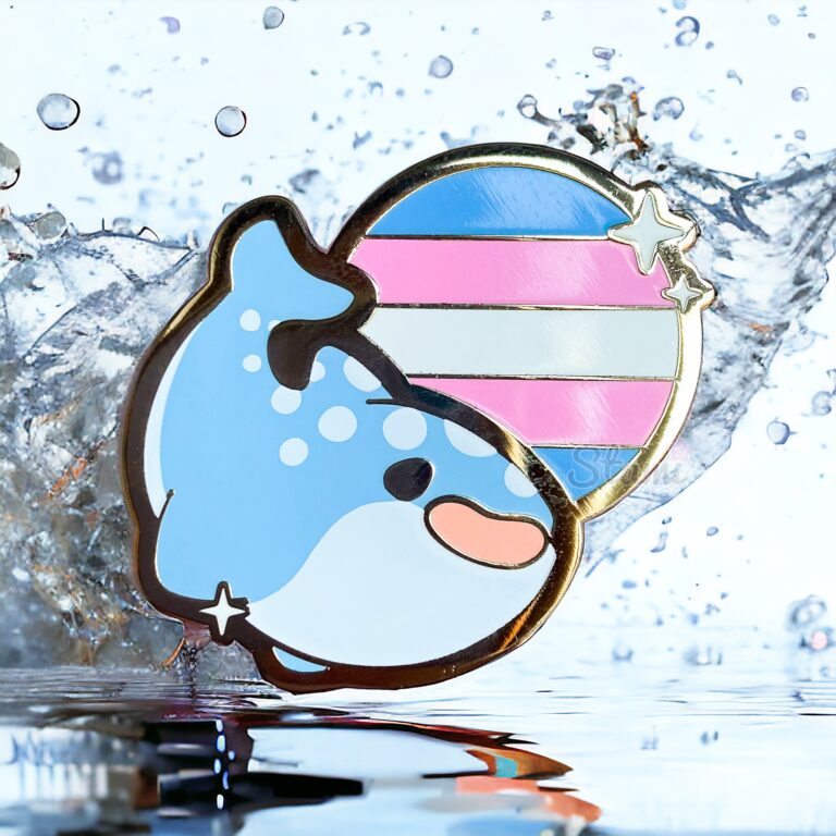 Trans Whale Pin - Stami Studios